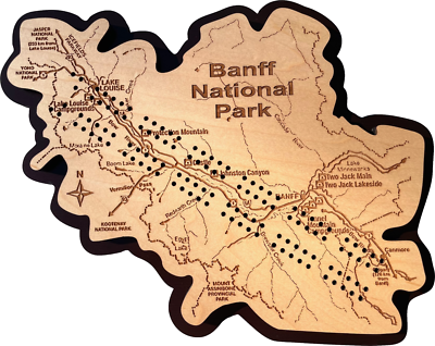 Banff National Park Map Cribbage Board | eBay