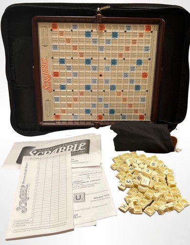 Hasbro Scrabble Game Folio Edition In Zippered Travel Case Portable ...