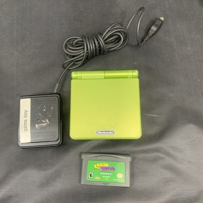 Lime Green Nintendo Gameboy Advance SP. With Charger + Game. GREAT ...