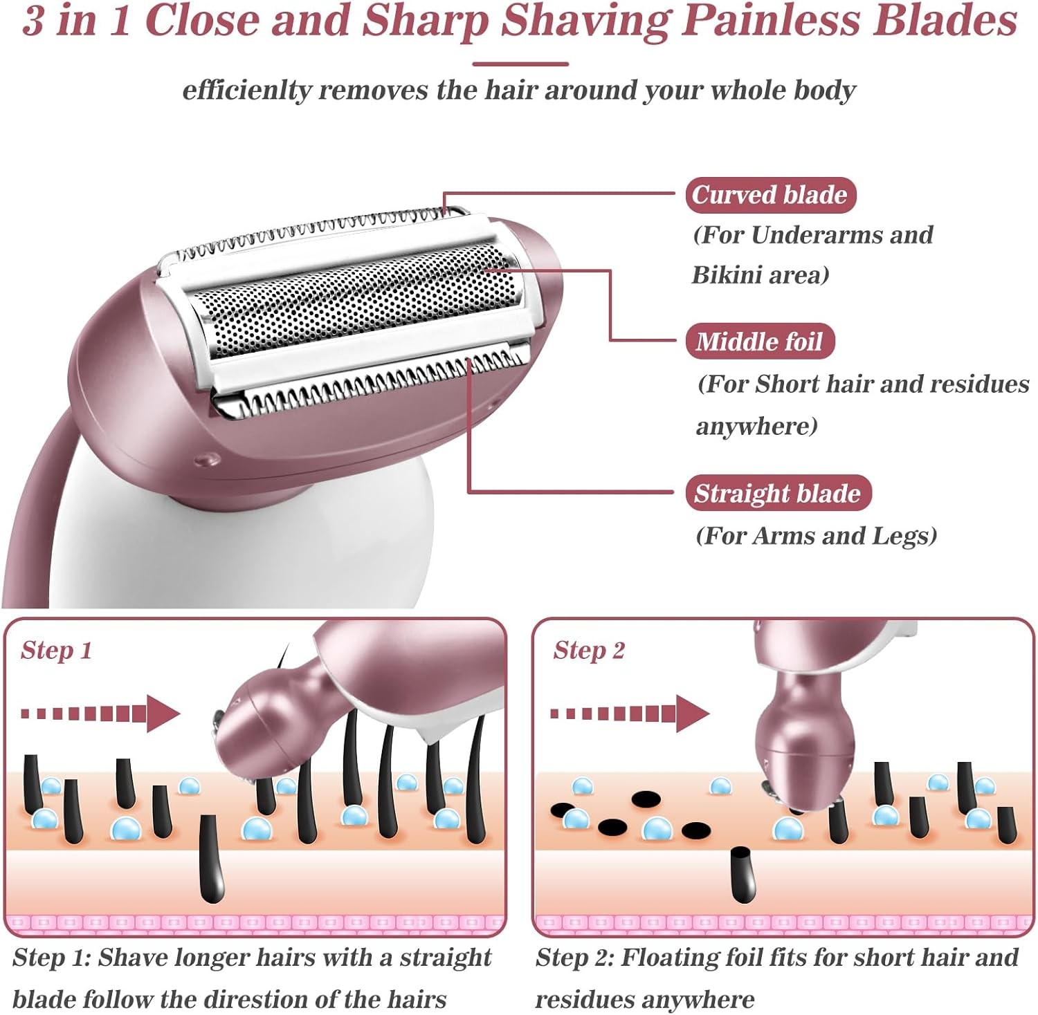 Electric Shaver for Women Legs Bikini Trimmer Razors Women... | eBay