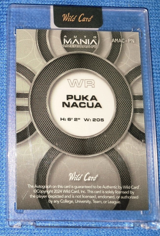 2024 WILD CARD AUTO MANIA PUKA NACUA CIRCLES FIREWORKS IMAGE VARIATION ...