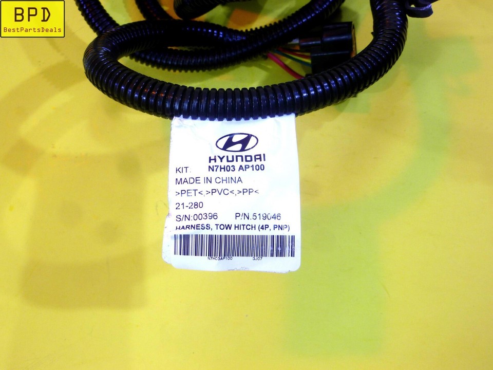 Genuine Tow Hitch Harness 4P - PNP For 22-23 Hyundai Tucson OEM N7H03 ...