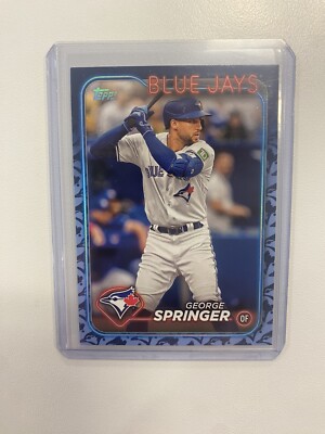 GEORGE SPRINGER 2024 TOPPS #72 TEAM COLOR/LOGO BORDER SSP TORONTO BLUE ...