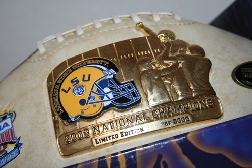 LSU TIGERS 2003 National Champions Fotoball Limited Ed. Sugar Bowl ...