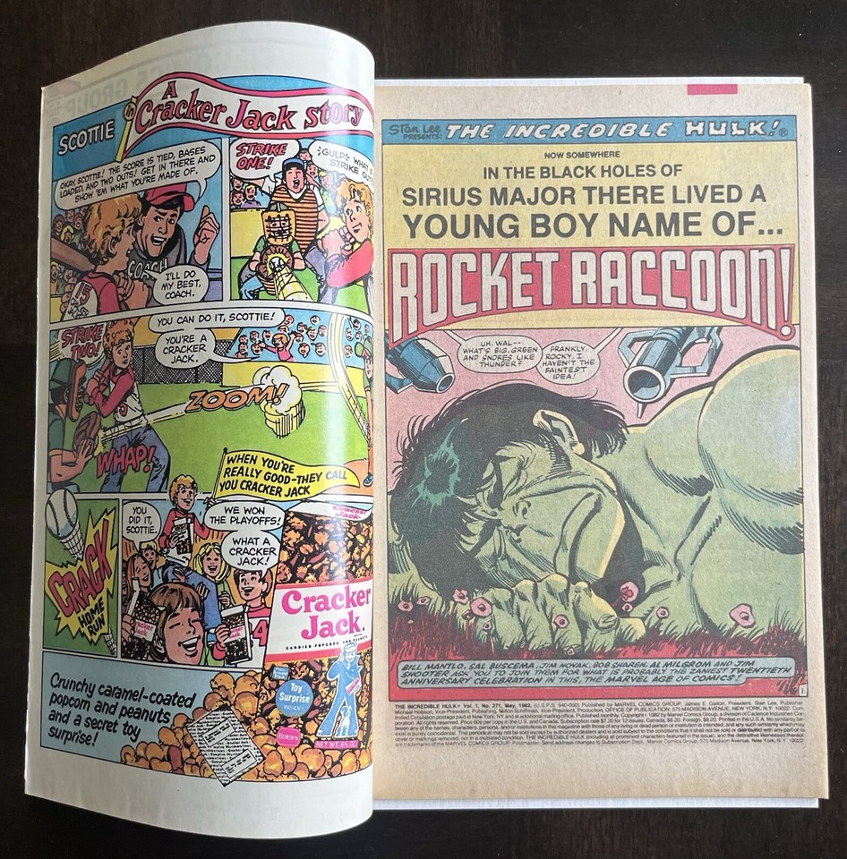 Incredible Hulk #271 Newsstand 1st App Rocket Raccoon 1982 High Grade ...