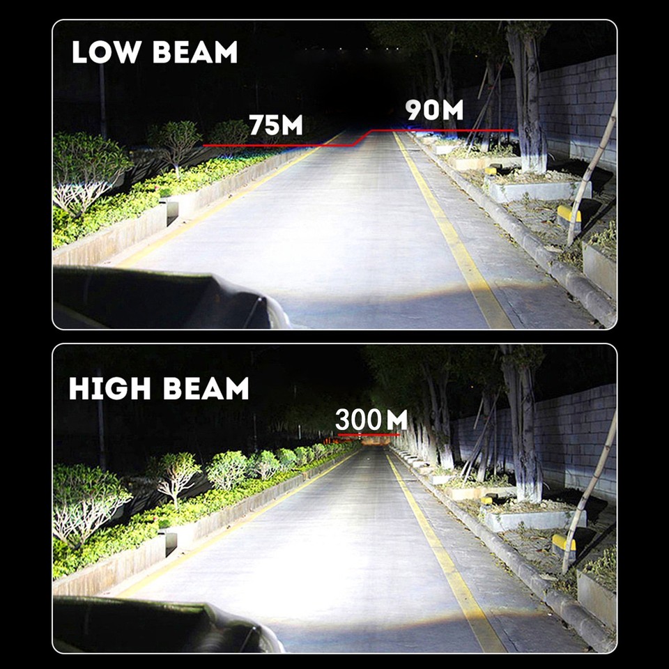 4x 9005 6000K LED Bulbs Combo For Jeep Cherokee 2016-2018 High Low ...