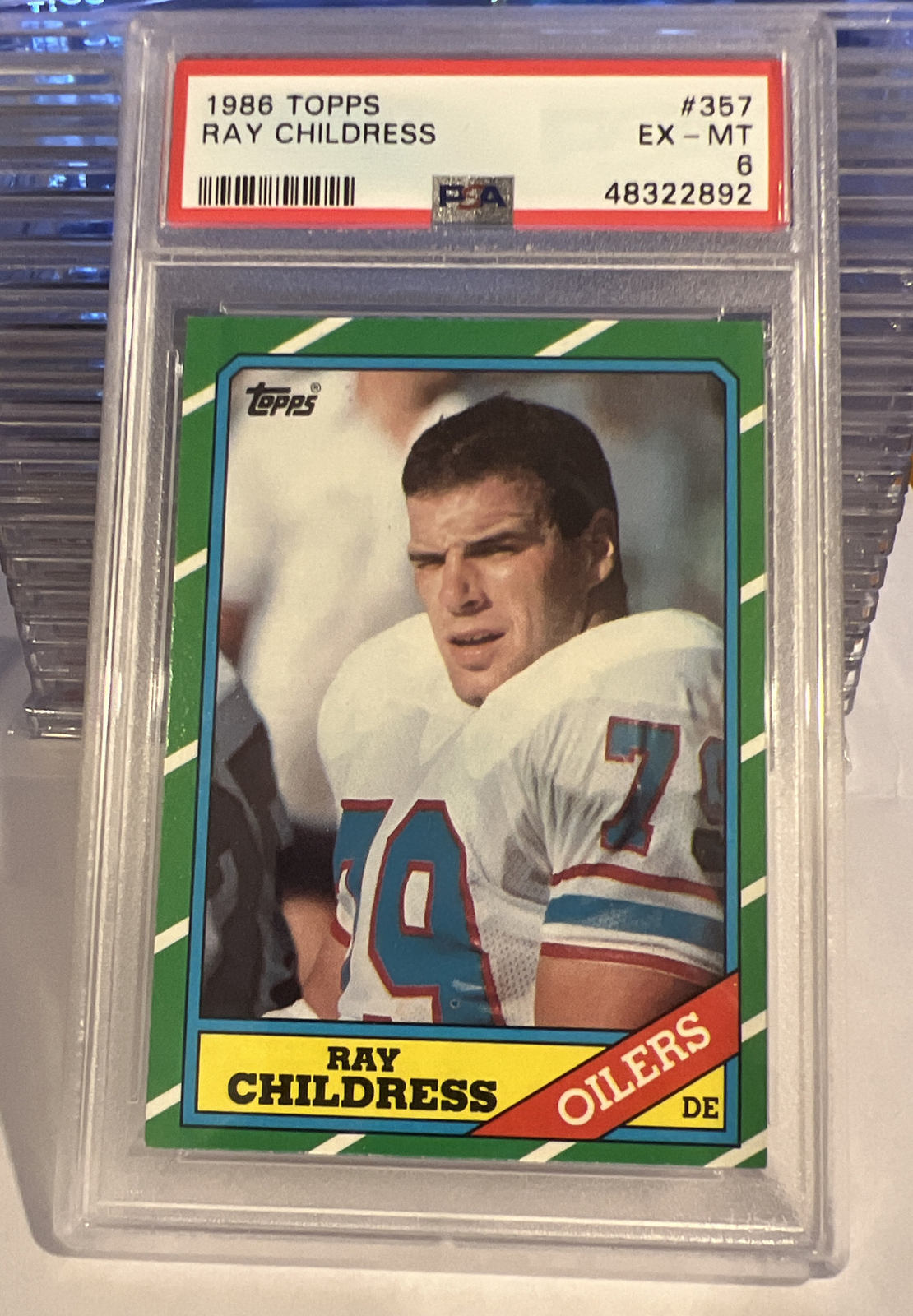 1986 topps Football Ray Childress 357 Psa 6 | eBay