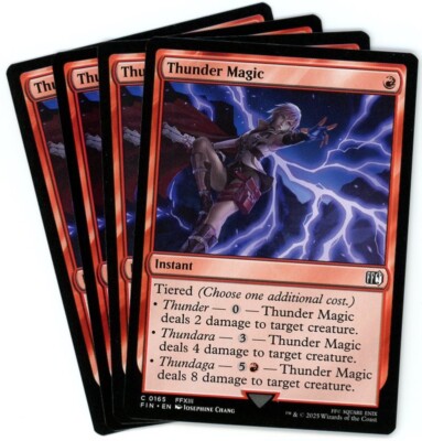 x4 Thunder Magic - 0165 - Final Fantasy - MTG - NM/M | eBay