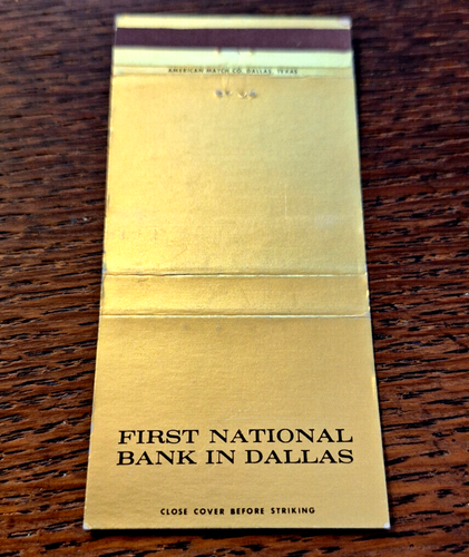 Vintage Matchbook: First National Bank In Dallas, TX | eBay