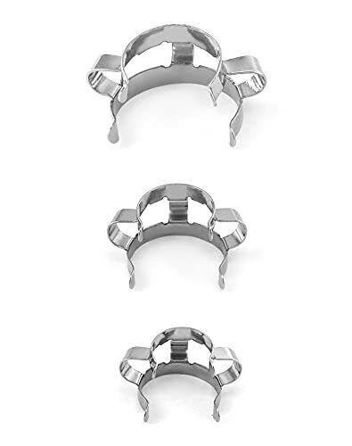 QWORK Metal Keck Clip 3 Pack 304 Stainless Steel Clip Keck Clamp for ...