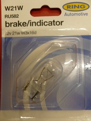 Ring RU582 Brake Indicator Light Bulb Single Blister 582 12V 21W W21W ...
