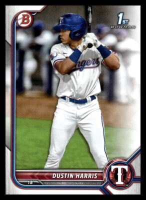2022 Bowman 1st Edition Dustin Harris #BP-119 Texas Rangers Baseball ...