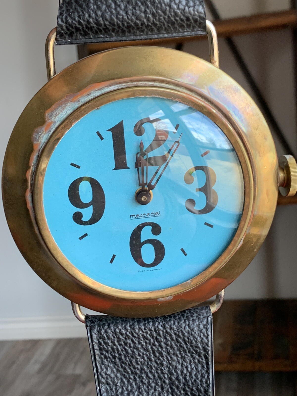 Mercedes Clock Vintage, special blue color Made In Germany , Vintage ...