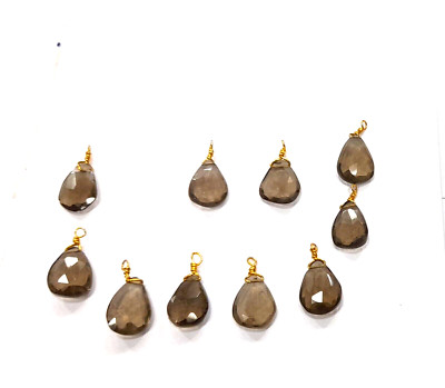 Smoky Quartz Almond Pear Faceted 8x10mm 10 Pecs Jewellry Making Use ...