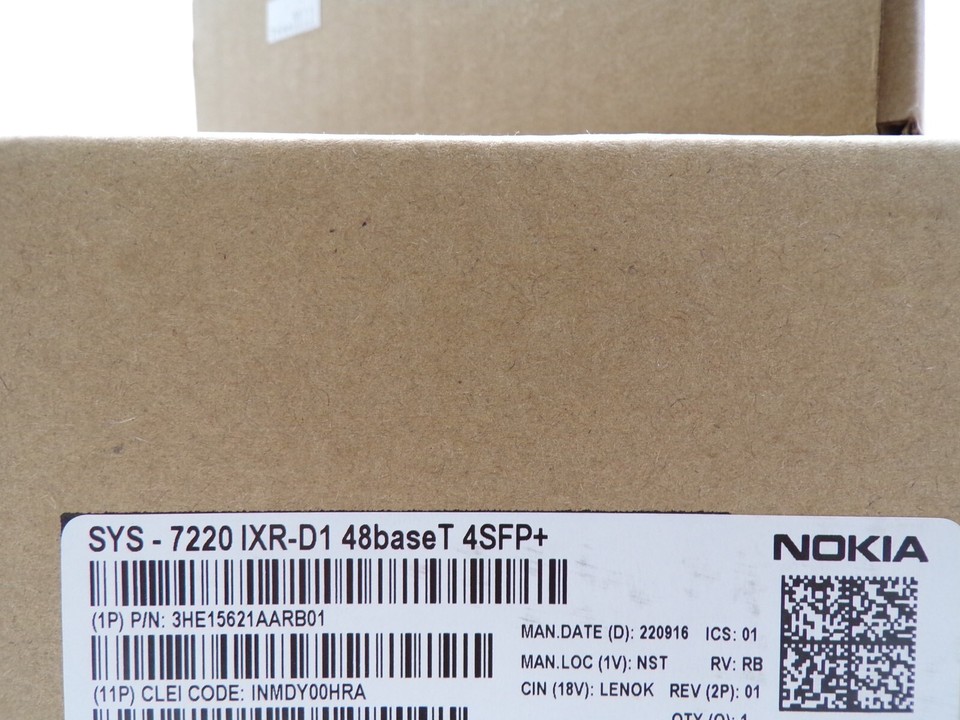 Nokia 7220 IXR-D1 NEW 88G FD 3HE16211AA Switch 48x10/100/1000M RJ45 SR ...