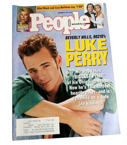 November 4, 1991 People Magazine Beverly Hills 90210 Luke Perry 1990's GenX | eBay