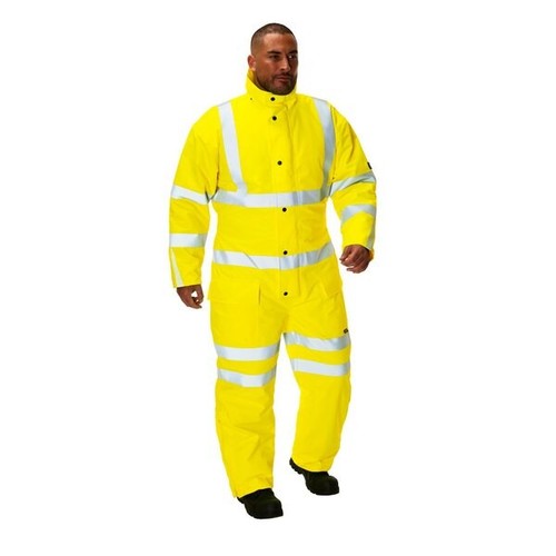 Gore Tex hi vis Yellow coverall Thermal Watrproof Workwear GN904Y | eBay UK