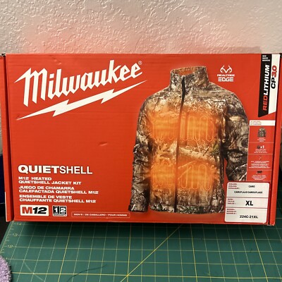 NWT Milwaukee 224C-21 M12 Heated QuietShell Jacket Kit RealTree Camo XL ...