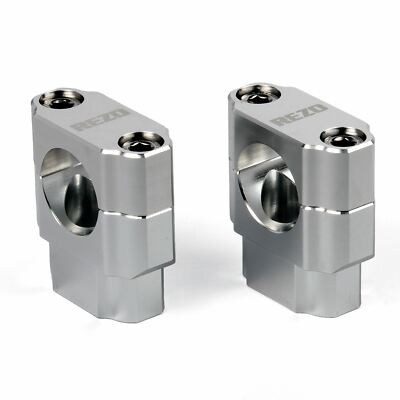 REZO 28.6mm Motocross Off-Road Bike Handlebar Fat Bar Risers for Silver ...