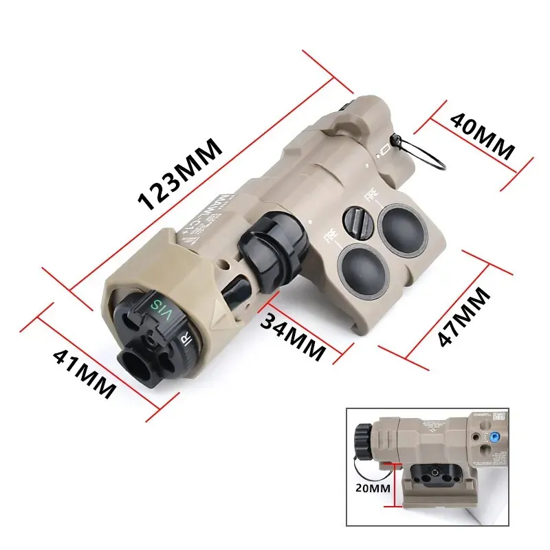 WADSN MAWL C1+ Laser Red Green IR Laser Sight White LED Strobe ...