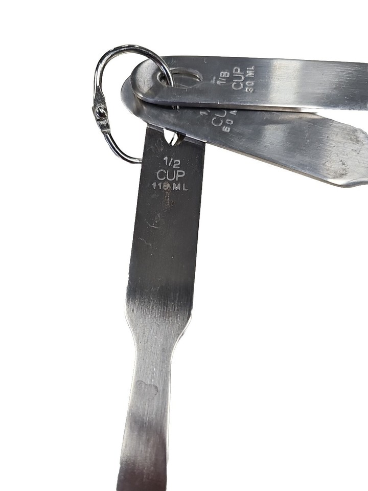 Norpro 18/8 Stainless Steel Long Handle Flat Bottom Measuring Spoons | eBay