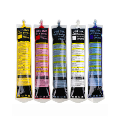 700ml/bag Textile Pigment Ink DTG Ink Bag for Brother GTX GTX Pro DTG ...
