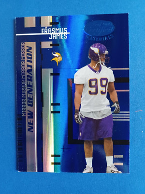 2005 LEAF CERTIFIED ERASMUS JAMES #159 MIRROR BLUE #30/50 MINNESOTA ...