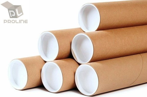 Premium Kraft Mailing Shipping Poster Tubes with Plastic End Caps 2" x ...