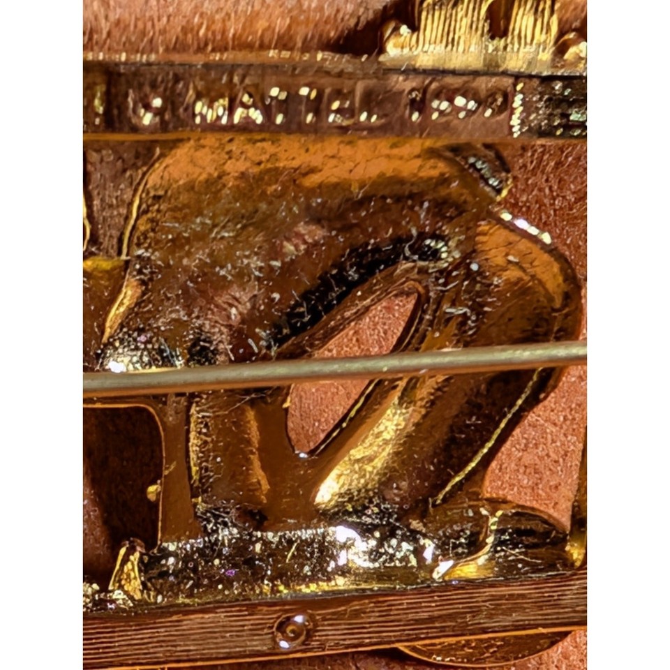 Avon Loves Barbie Gold Tone Brooch Pin Mattel 1998 Collectible Fashion ...