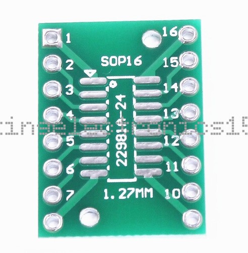 50PCS SOP16 SSOP16 TSSOP16 To DIP16 0.65/1.27mm IC Adapter PCB Board ...