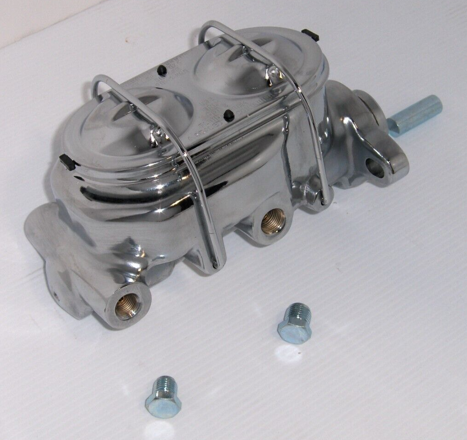 Chrome Aluminum 1-1/8" Bore Master Cylinder Universal GM Street Rod ...