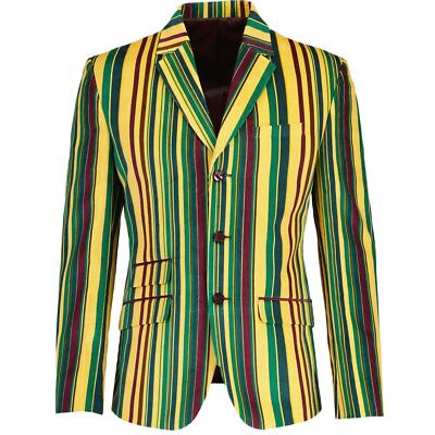 NEW MENS MADCAP STRIPED CORD BOATING BLAZER Mod 60s 1960s JACKET ...