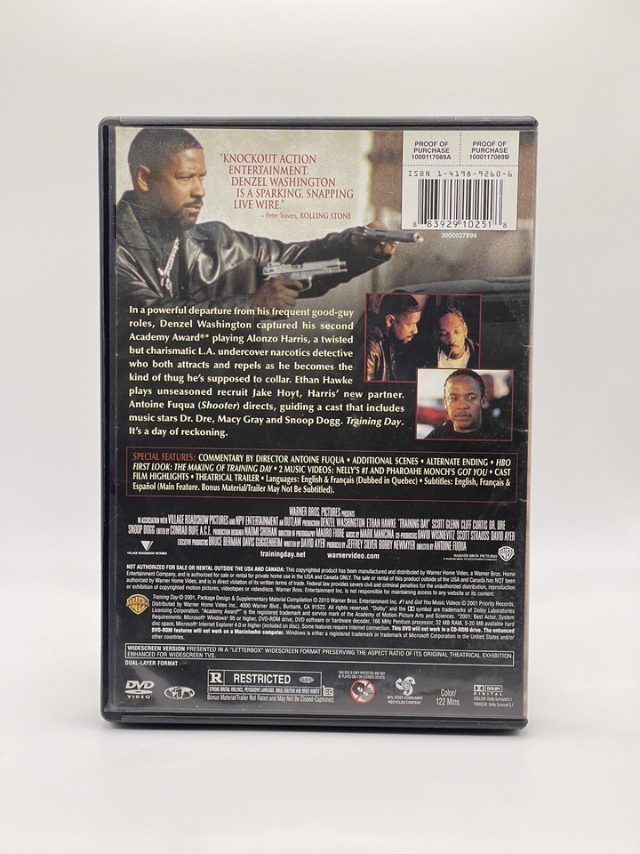 Training Day DVD Macy Gray, Snoop Dogg, Dr. Dre Pre-Owned 883929102518 ...