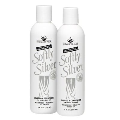 2 - Pack Softly Silver Shampoo/Conditioner for Silvery, Gray Hair 8 ...
