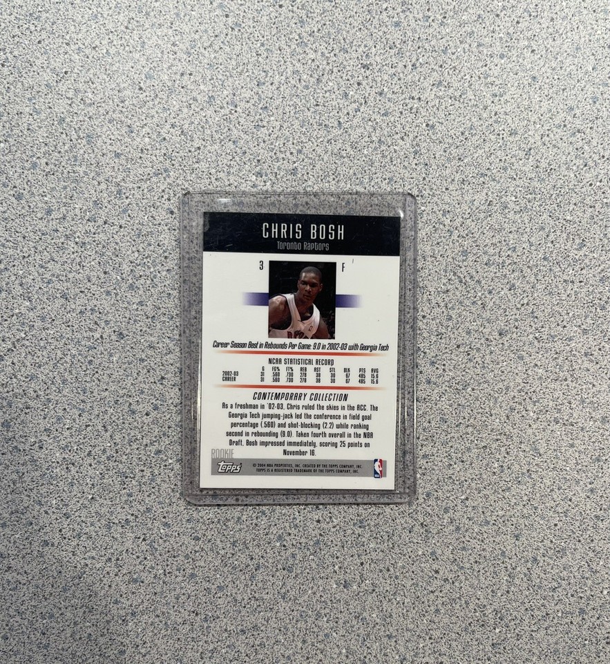 2003-204 Topps Comtemporary Collection #3 Chris Bosh Rookie Card ...