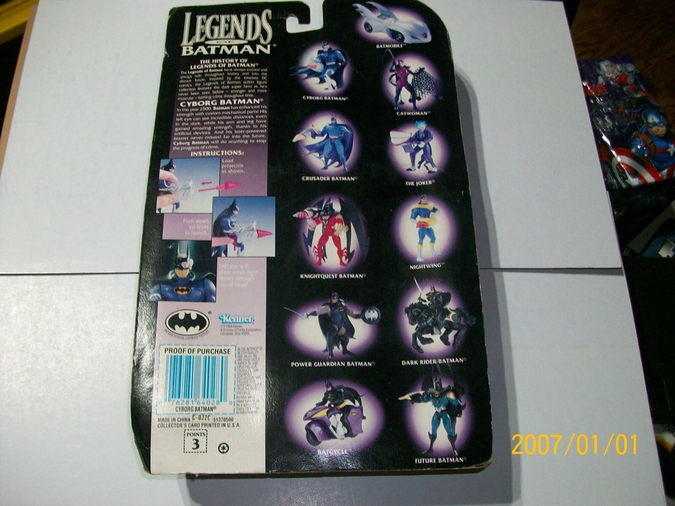 Legends of Batman-Cyborg Batman-1994 Kenner Action Figure-DC Comics ...