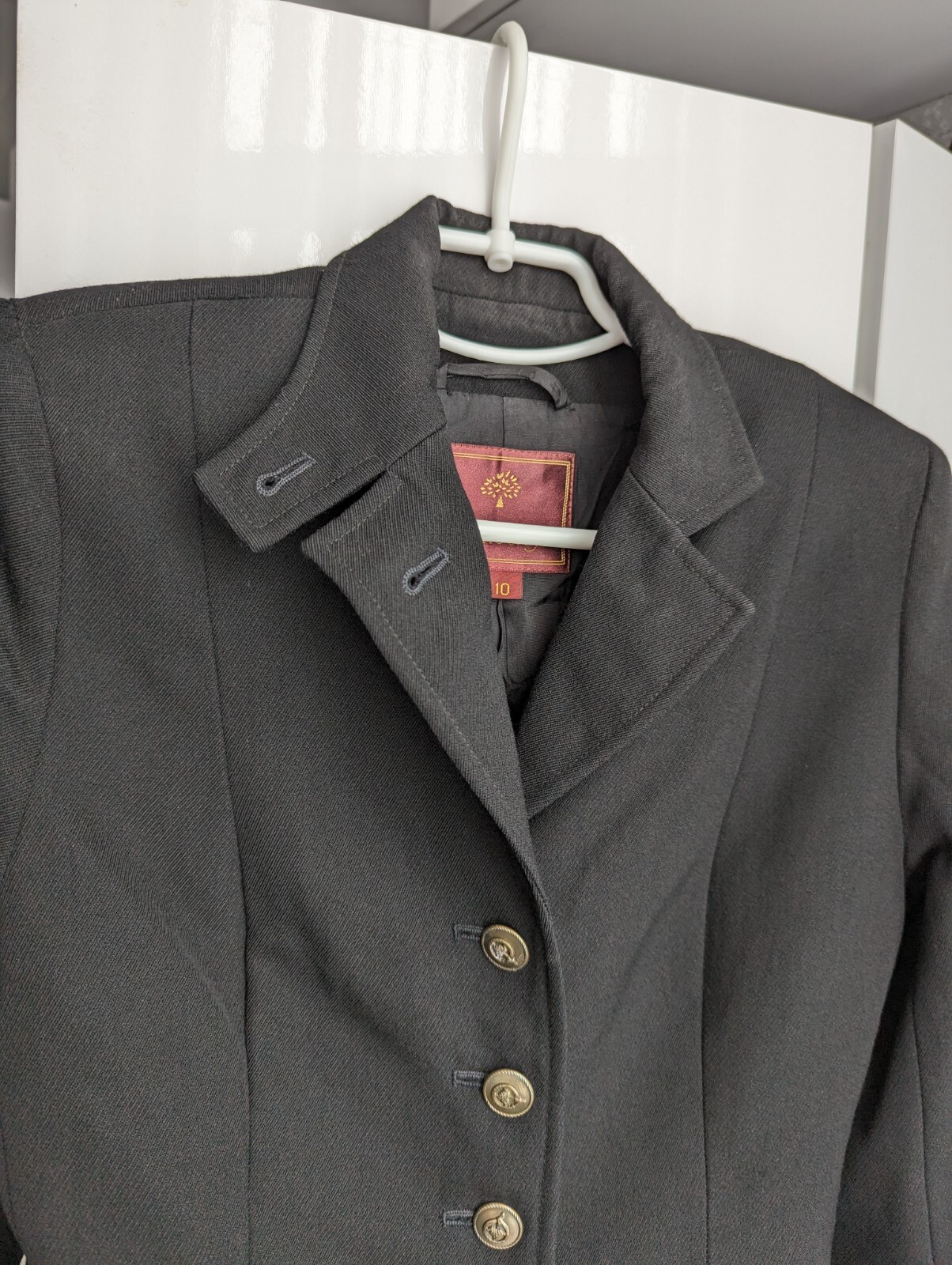 Mulberry Vintage Womens Wool Military Button Jacket Blazer Black Sz M ...