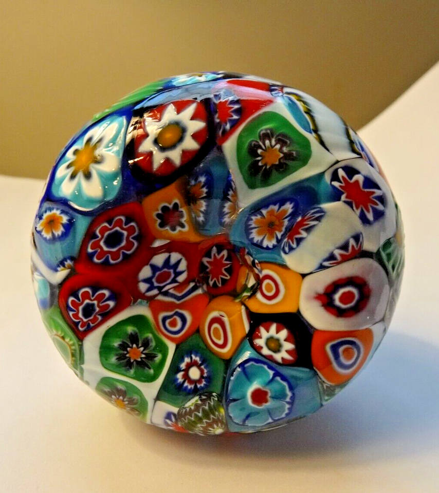 Murano Art Glass Close Packed Millefiori Murrini Gourd Vase Colorful | eBay