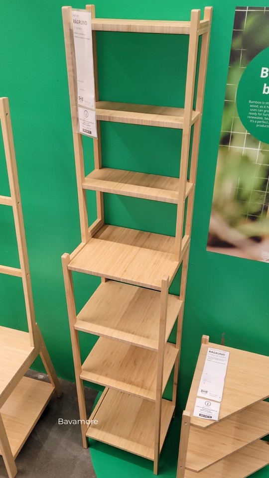 Ikea RÅGRUND Shelf unit, bamboo, 64 1/8 x13 " BRAND NEW (SHELF UNIT ...