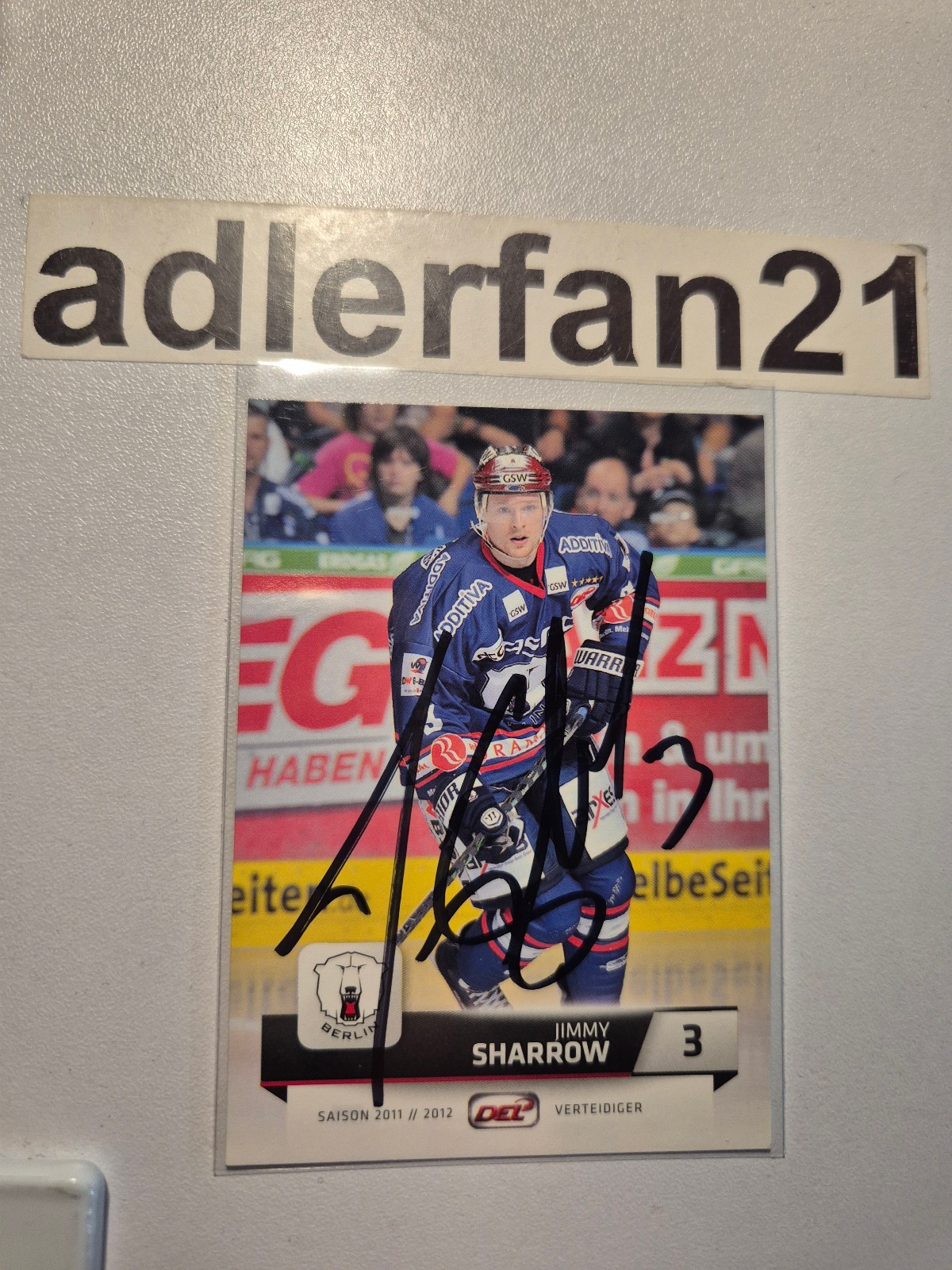 DEL 11-12 2011-2012 SIGNIERT Jimmy Sharrow EHC Eisbären Berlin | eBay
