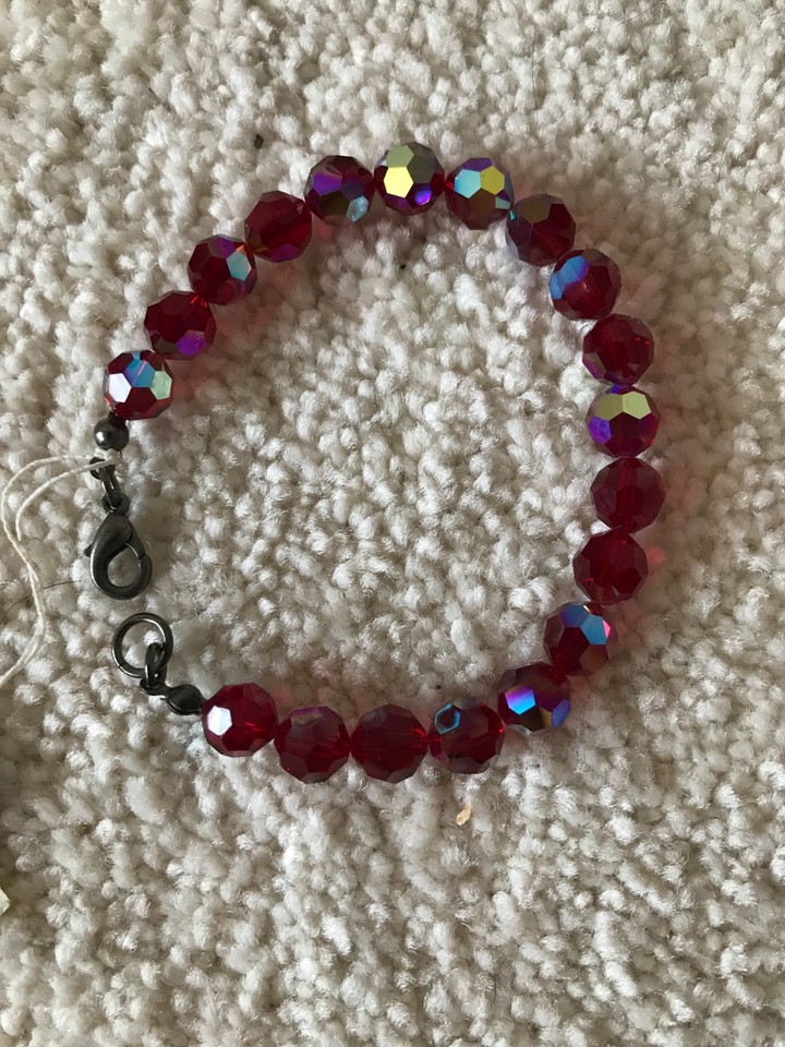 Nordstrom Crystal Collection Red Iridescent Bracelet, New With Tags | eBay