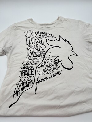 Loomstate for Chipotle - Why Do I Love Thee Chicken? - Large Shirt | eBay