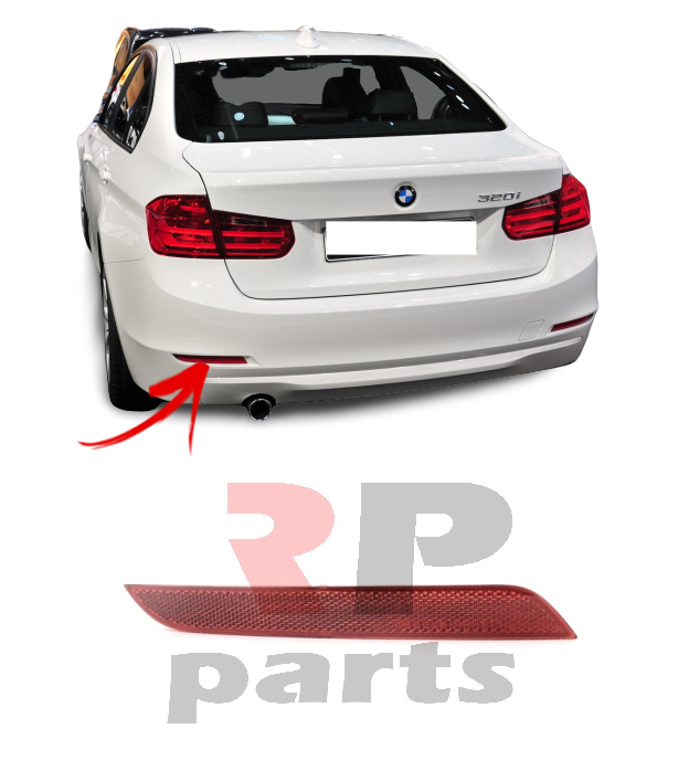 FOR BMW 3 SERIES F30 SEDAN 12-15 NEW REAR BUMPER RED REFLECTOR LEFT N/S ...