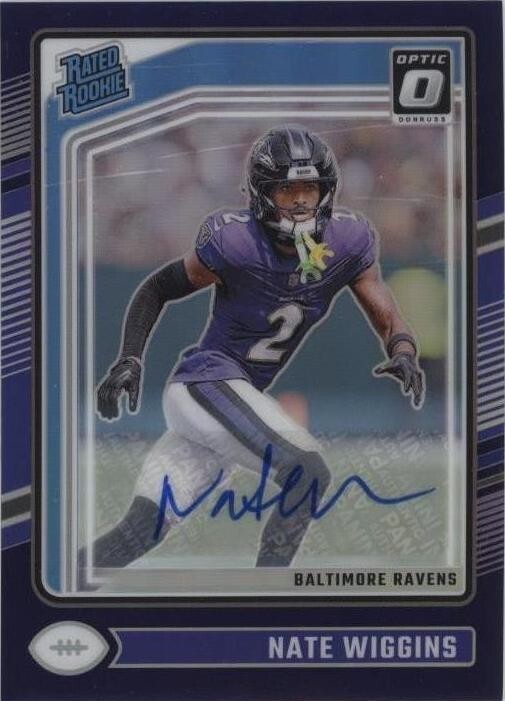 2024 Panini Donruss Optic - Rated Rookie Nate Wiggins #281 Purple Prizm ...
