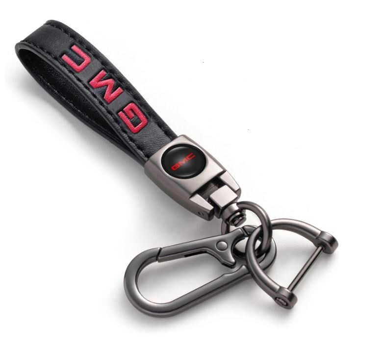 Leather 5 3/4" Keychain Compatible with G M C Sierra Denali Canyon ...