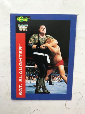 1991 WWF CLASSIC TRADING CARD SERIES - SGT. SLAUGHTER #26 HASBRO WWE ...