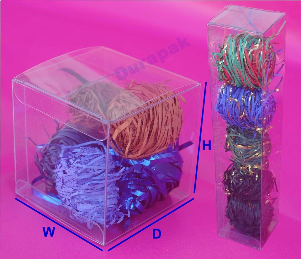 50-900pc Clear Plastic PVC Tuck Box Party Wedding Favor Retail Display ...