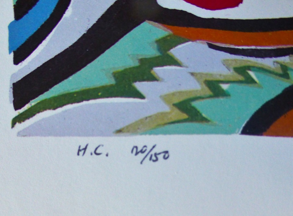 LEUNG MAN LI 梁曼妮 HAND SIGNED NUMBERED 1984 LITHOGRAPH MANLI Lufthansa ...