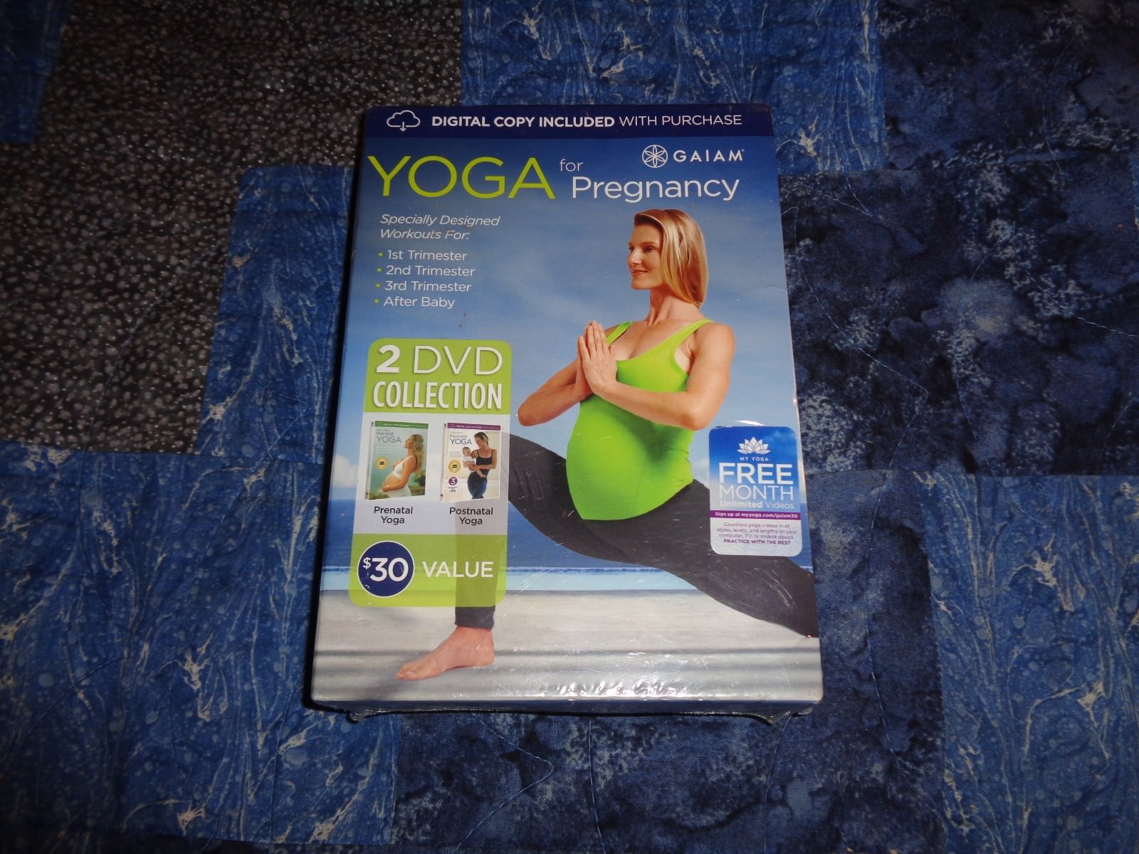 2 DVD Set Prenatal Postnatal Yoga for Pregnancy GAIAM NEW Shiva Rea ...