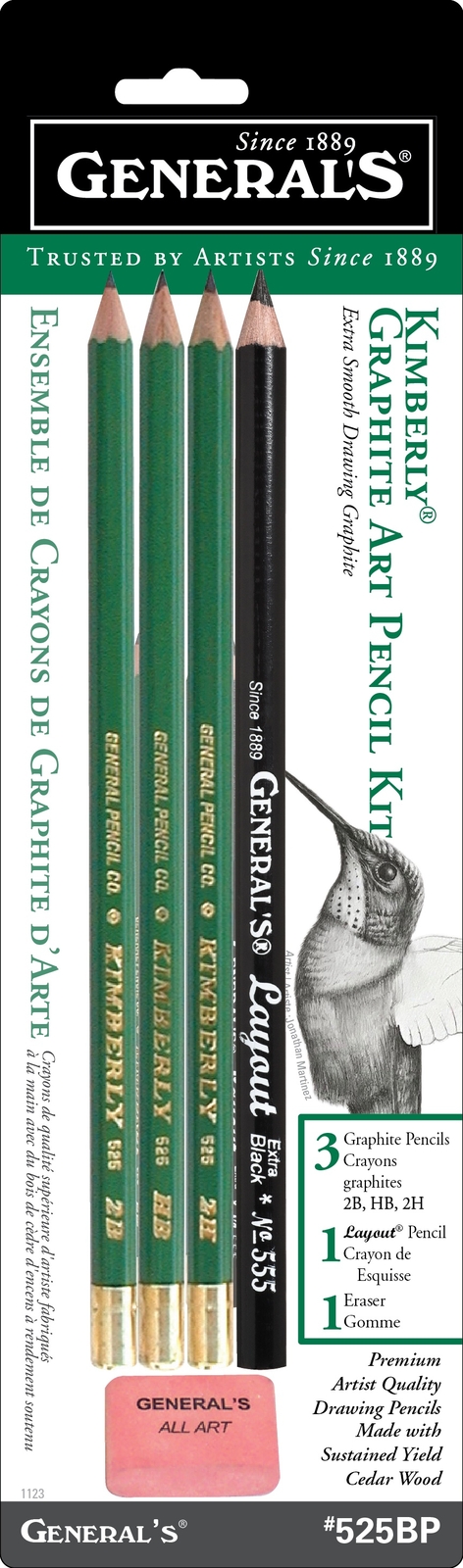 6 Pack General's Kimberly(R) Graphite Art Pencil Set 5/Pkg-Assorted ...